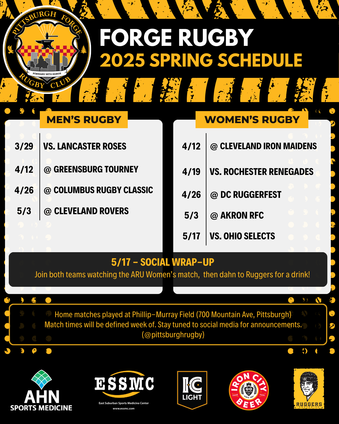 Men's Player Catch-Up - Pittsburgh Forge Rugby Club